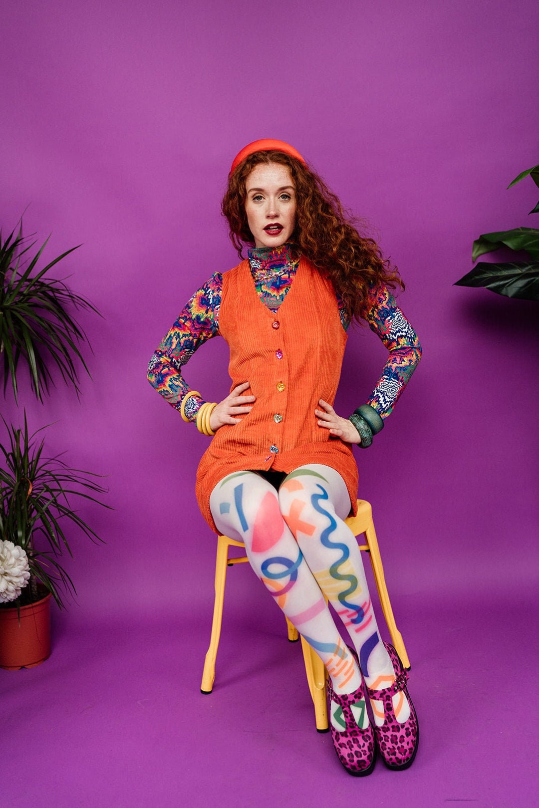 Long Sleeved Turtleneck in Rainbow Drip - Etsy