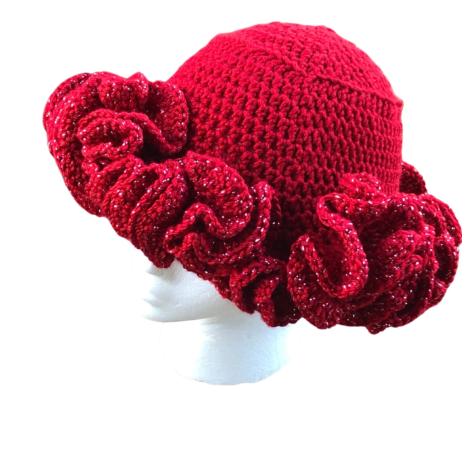 Crochet Ruffle Hat PATTERN | Crochet Bucket Hat PATTERN | Crochet ...