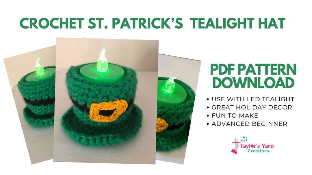 St. Patrick's Tealight Hat Pattern (instant Download) - Etsy