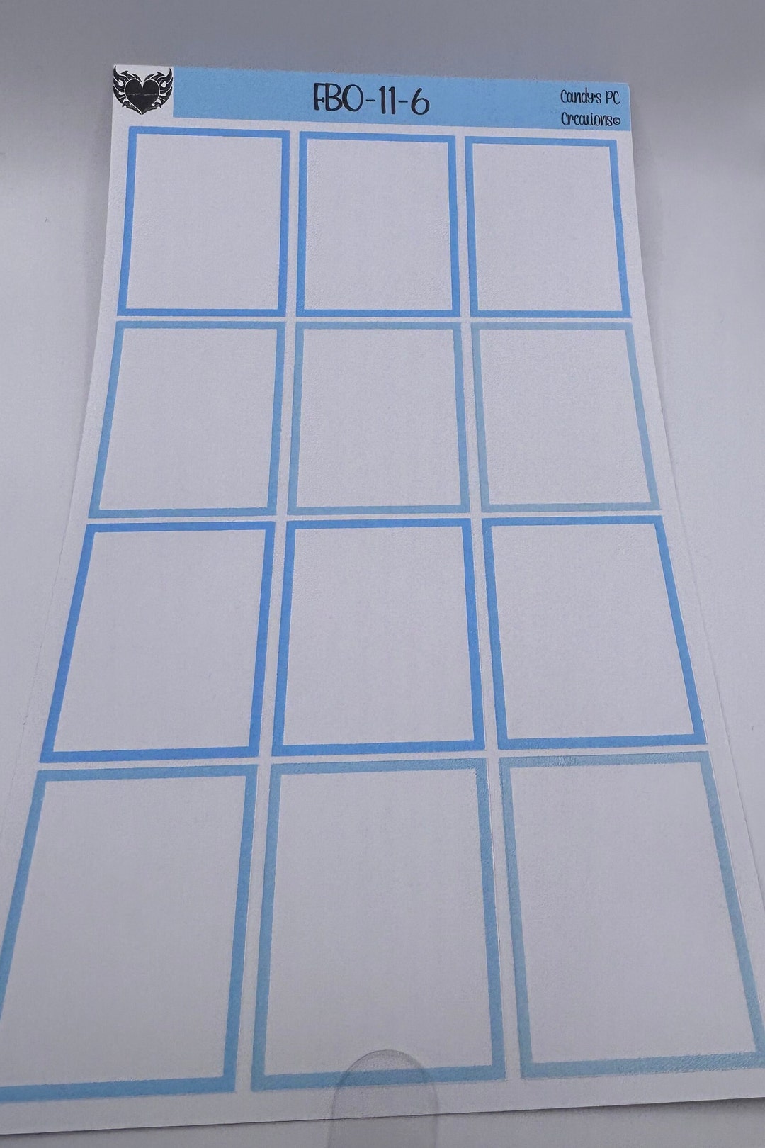 Full Box Outlined Sticker 6 Colors Gradient 11-20 Multicolored ...