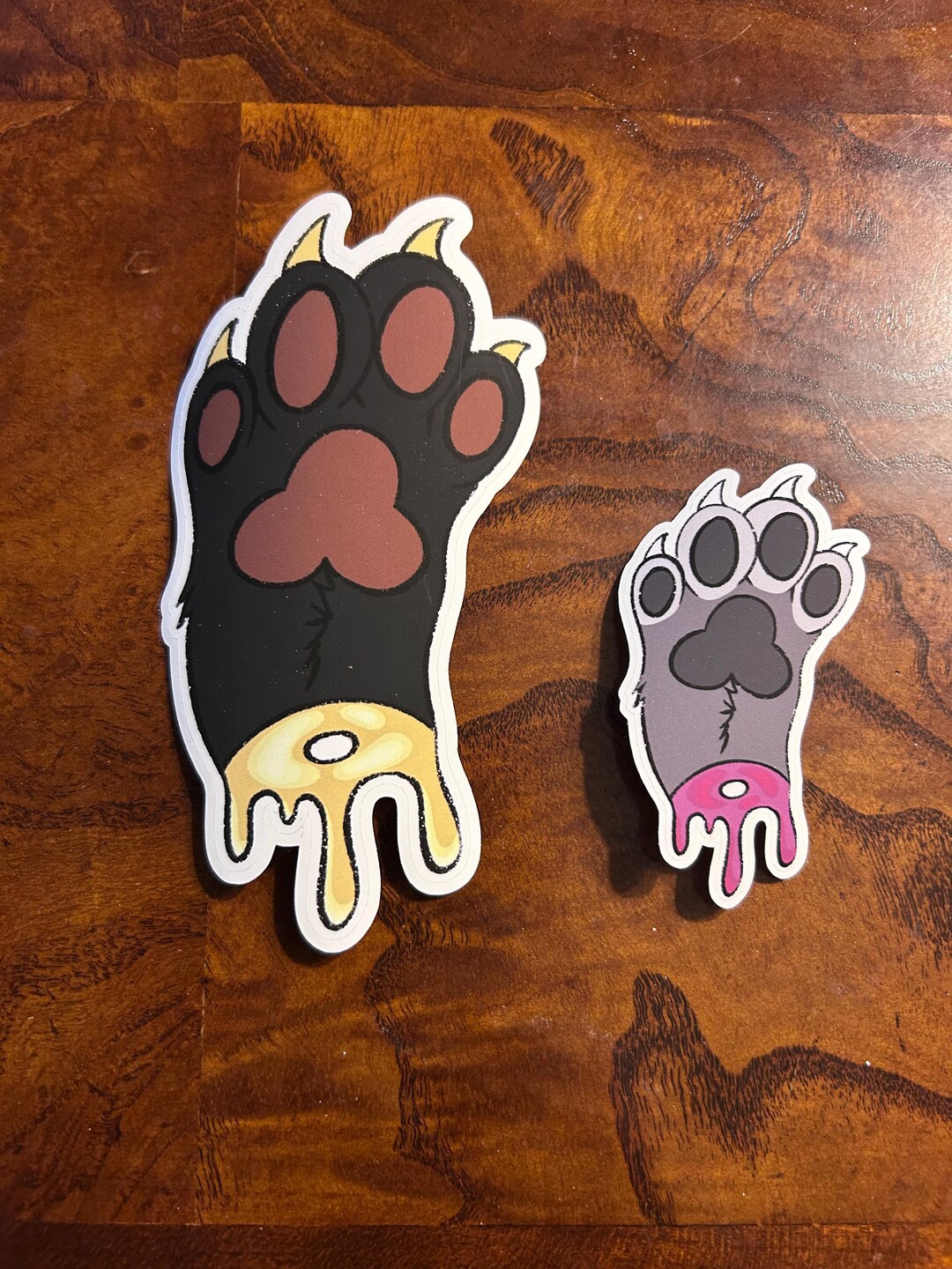 Custom Furry Paw Sticker Personalized Sticker Custom Colors Furry ...