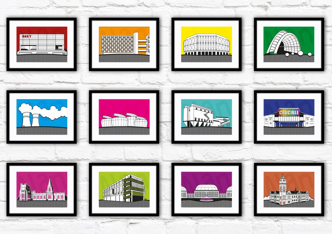 SHEFFIELD Prints - Signed & Framed by Alan Pennington - Etsy UK