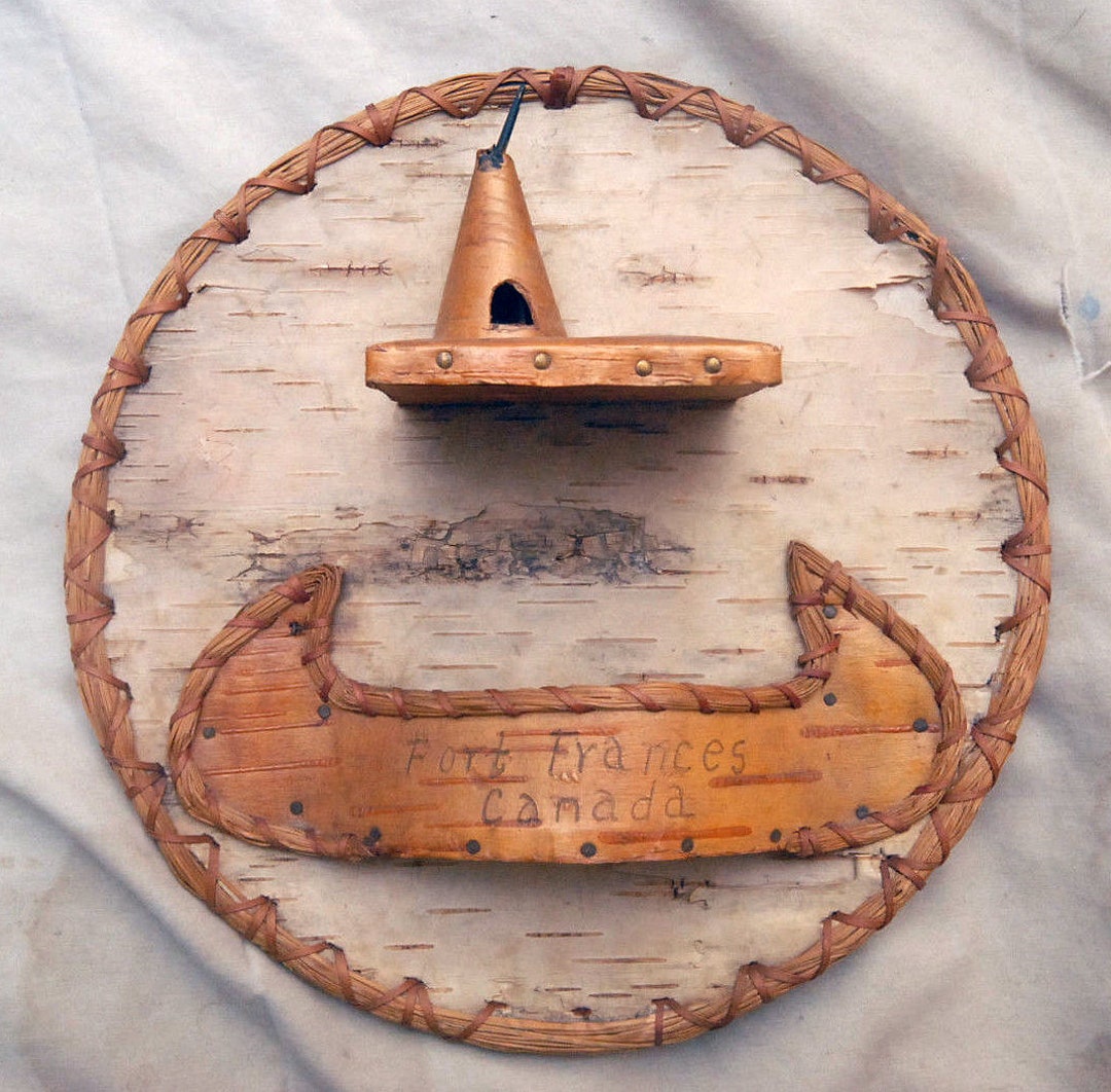 Aboriginal Canadian First Nations Birchbark Plaque Ft. - Etsy