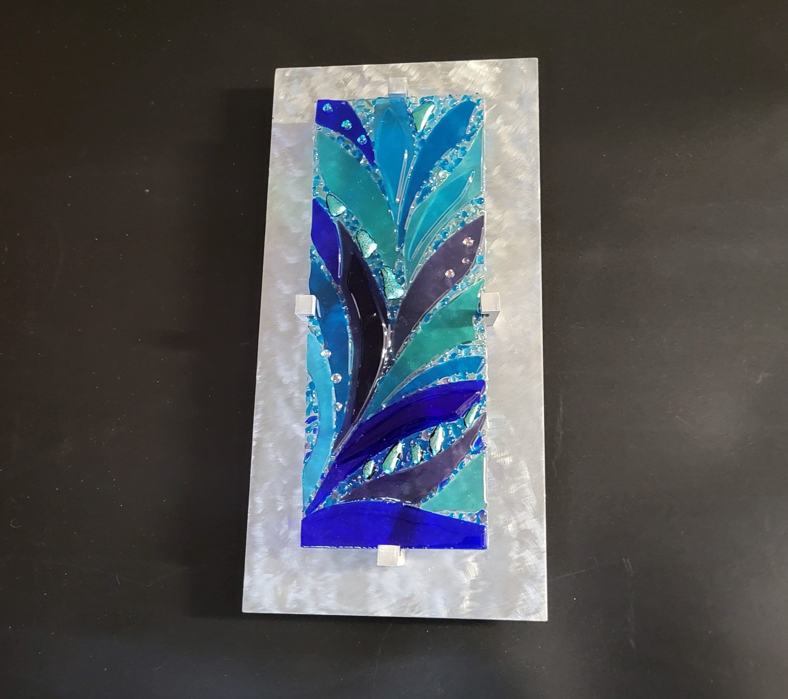 Fused Glass Wall Art for Home Decor Fused Glass Wall Panel Modern Wall ...