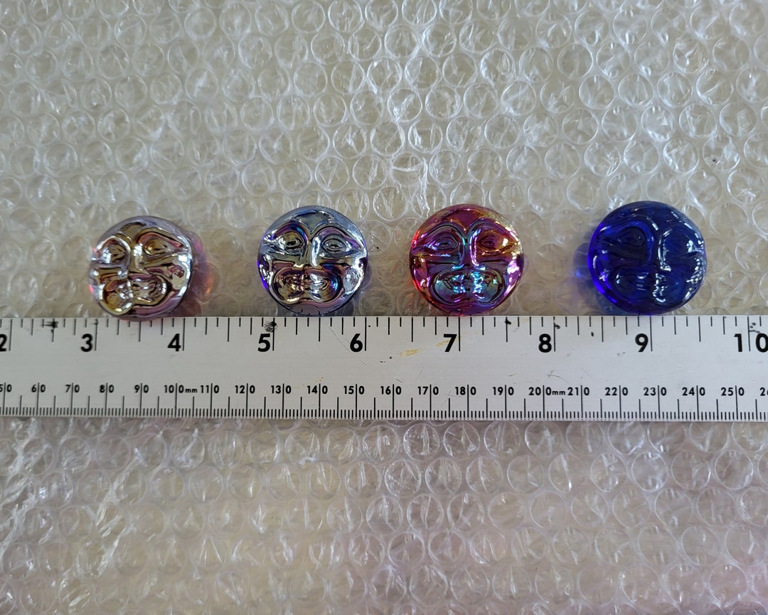 Moon Face Stained Glass Nuggets for Mosaic Glass Projects. - Etsy