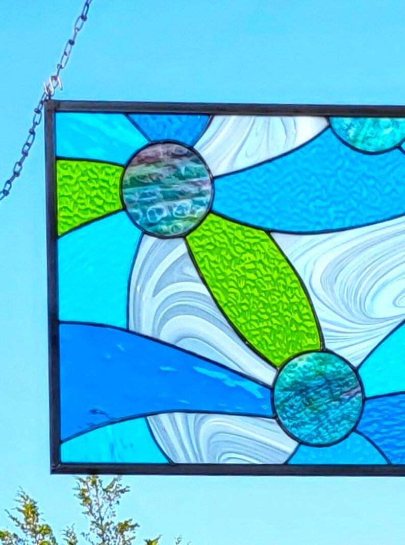 Large Stained Glass Window Panel Design Hanging Glass Panel ...