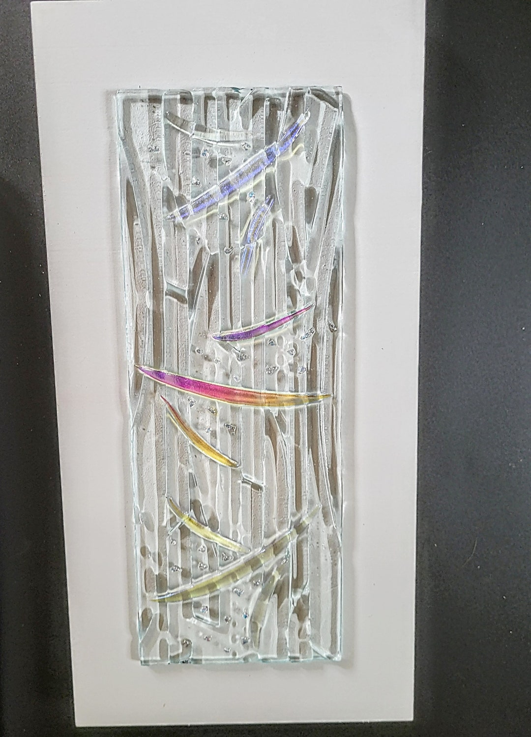 Fused Glass Wall Decor. Fused Stained Glass Wall Art. Hanging Fused ...