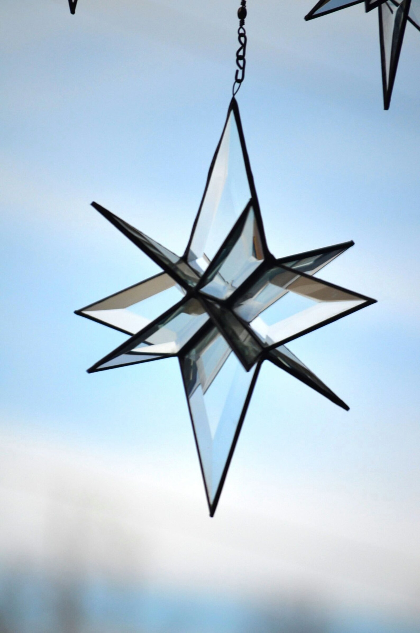 3D Clear Beveled Star Mobile Three Twirling Beveled Stars - Etsy