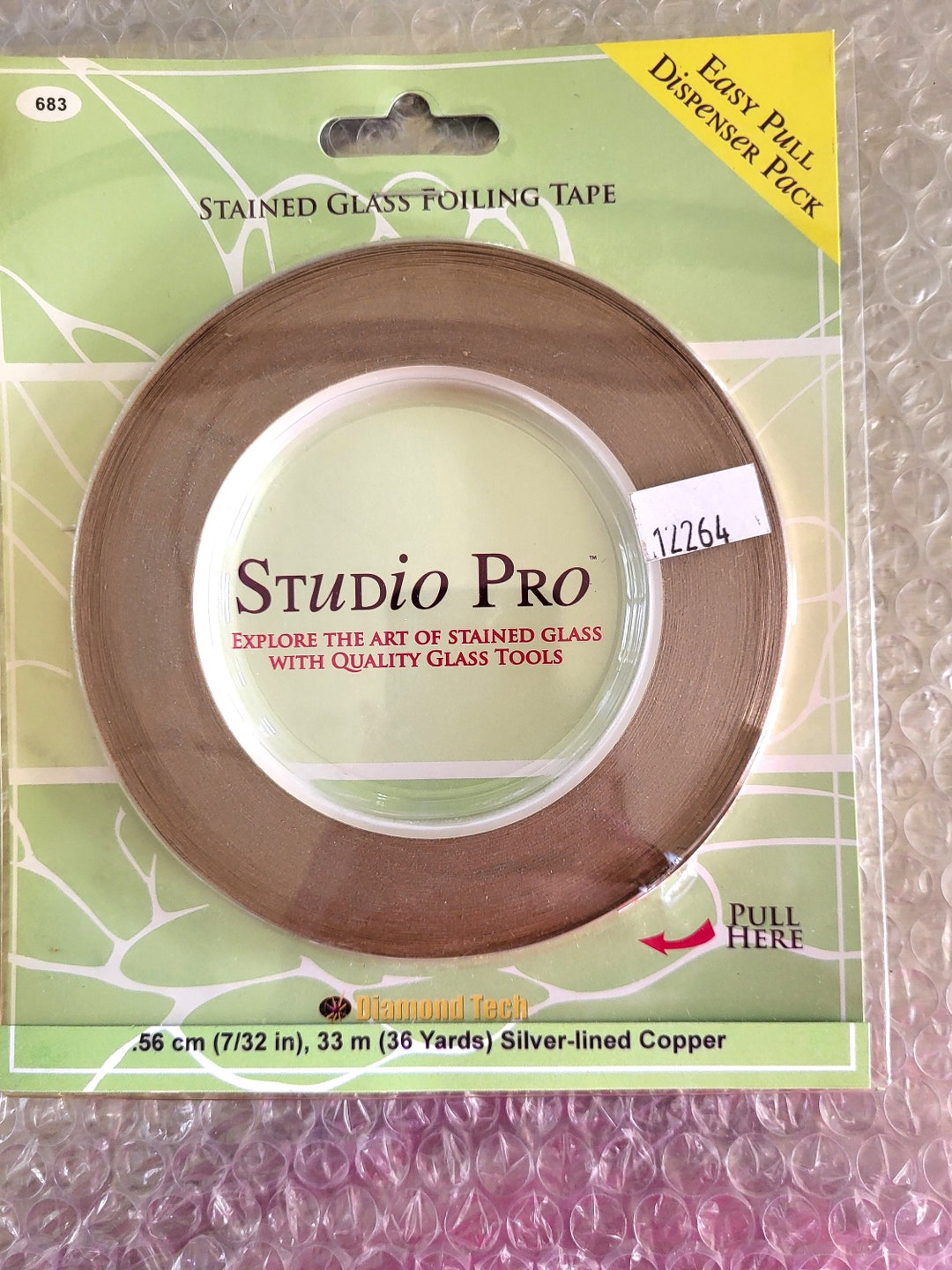 Silver Back Copper Foil Studio Pro Foil and Venture for Stained Glass ...
