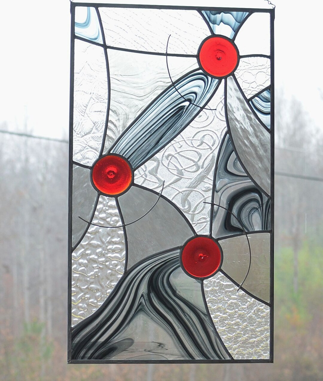 Large Stained Glass Panel, Custom Stained Glass Panel, Leaded Stained ...