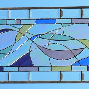 Large Stained Glass Panel Abstract Modern Art Stained Glass - Etsy