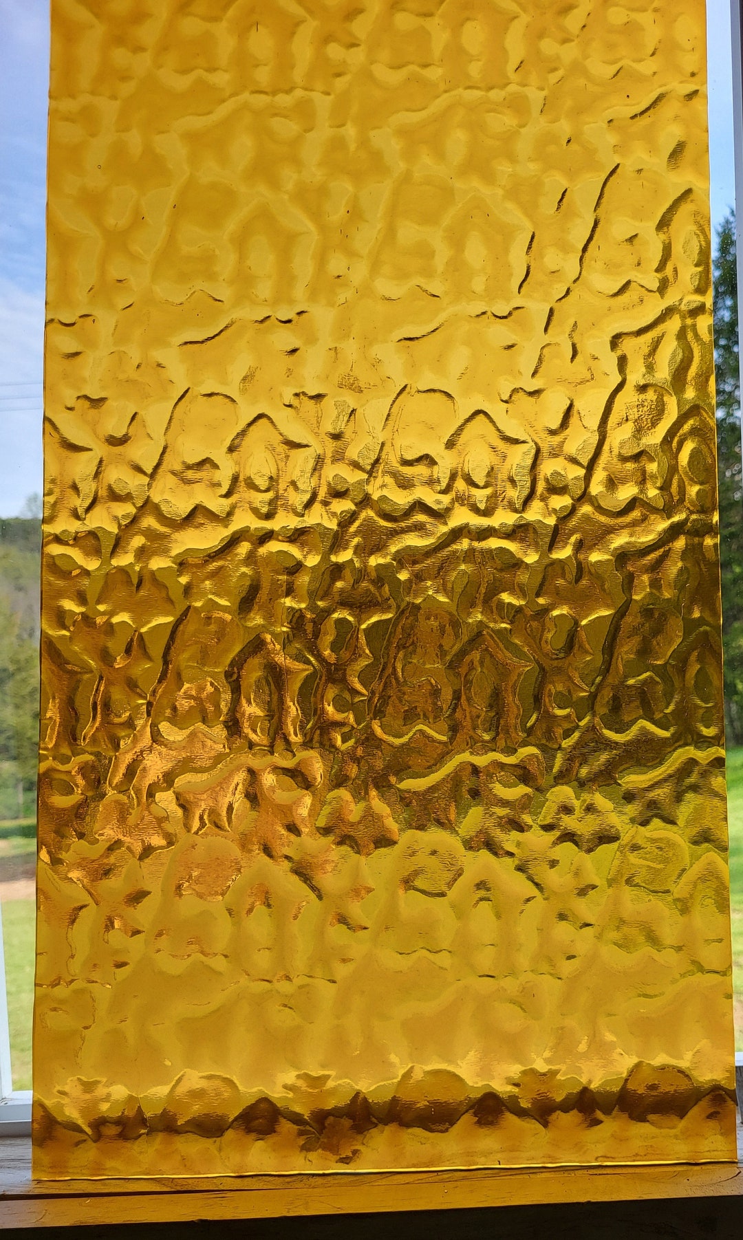 Mid Honey Flemish Textured Glass for Decorative Glass Art Mosaic Glass ...