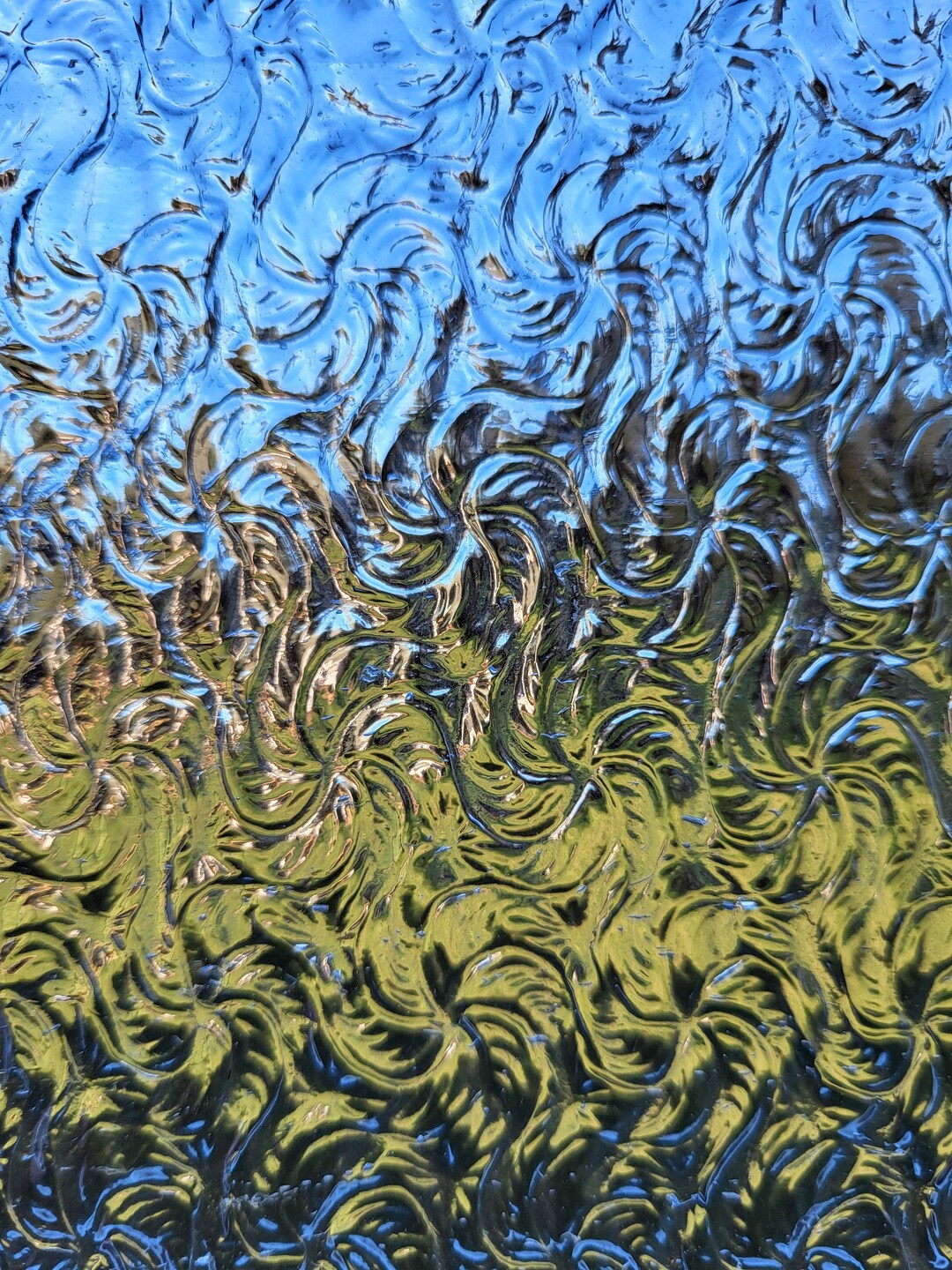 Clear Starburst Textured Glass for Hanging Stained Glass Panels and ...