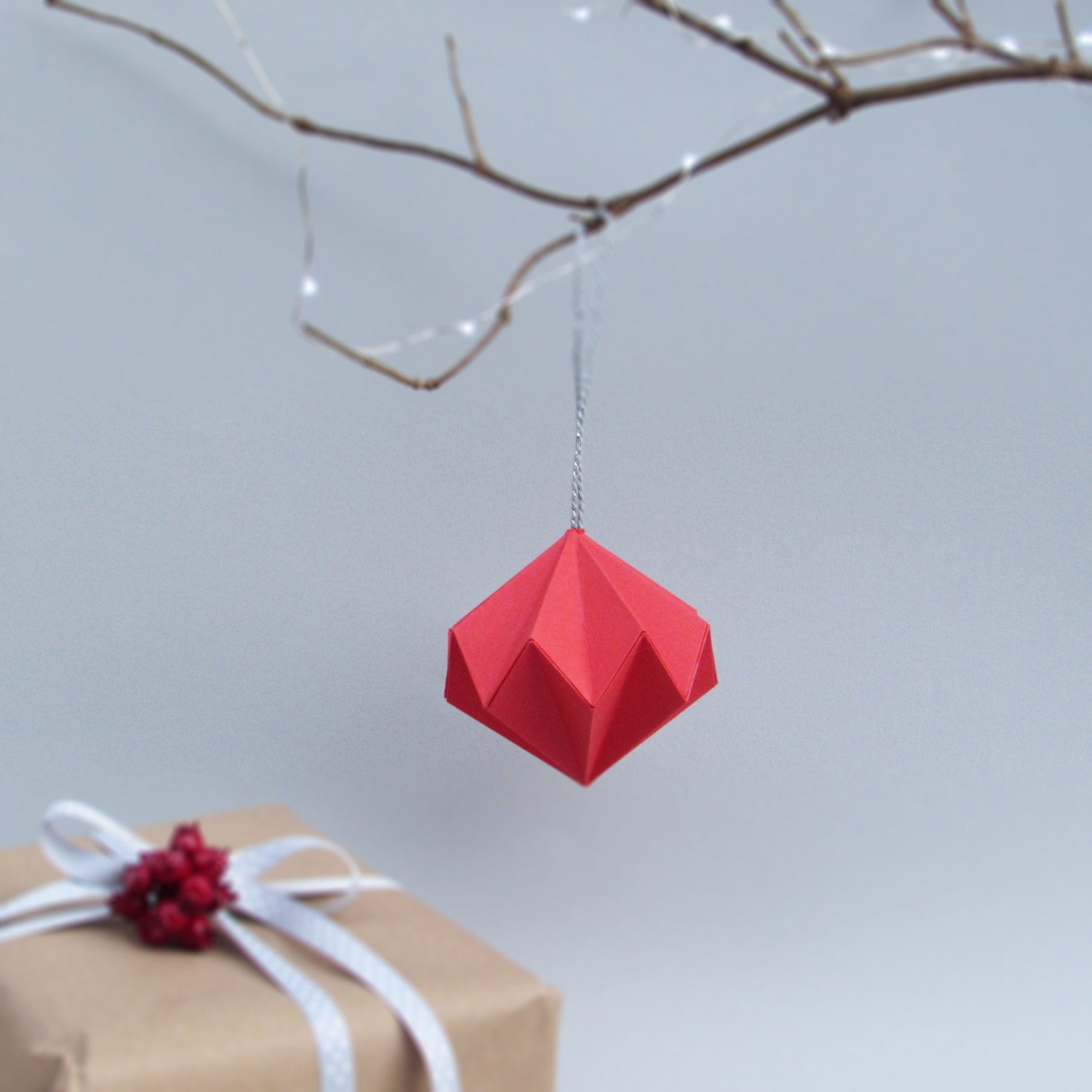 Solid Geometric Diamond Christmas Ornament - Etsy