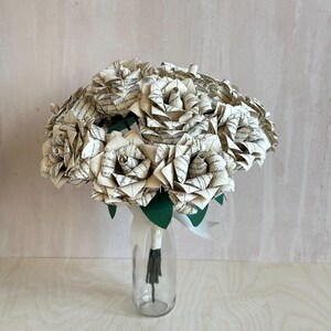 Personalised 1st Wedding Anniversary Paper Rose, Typewriter Inspired ...