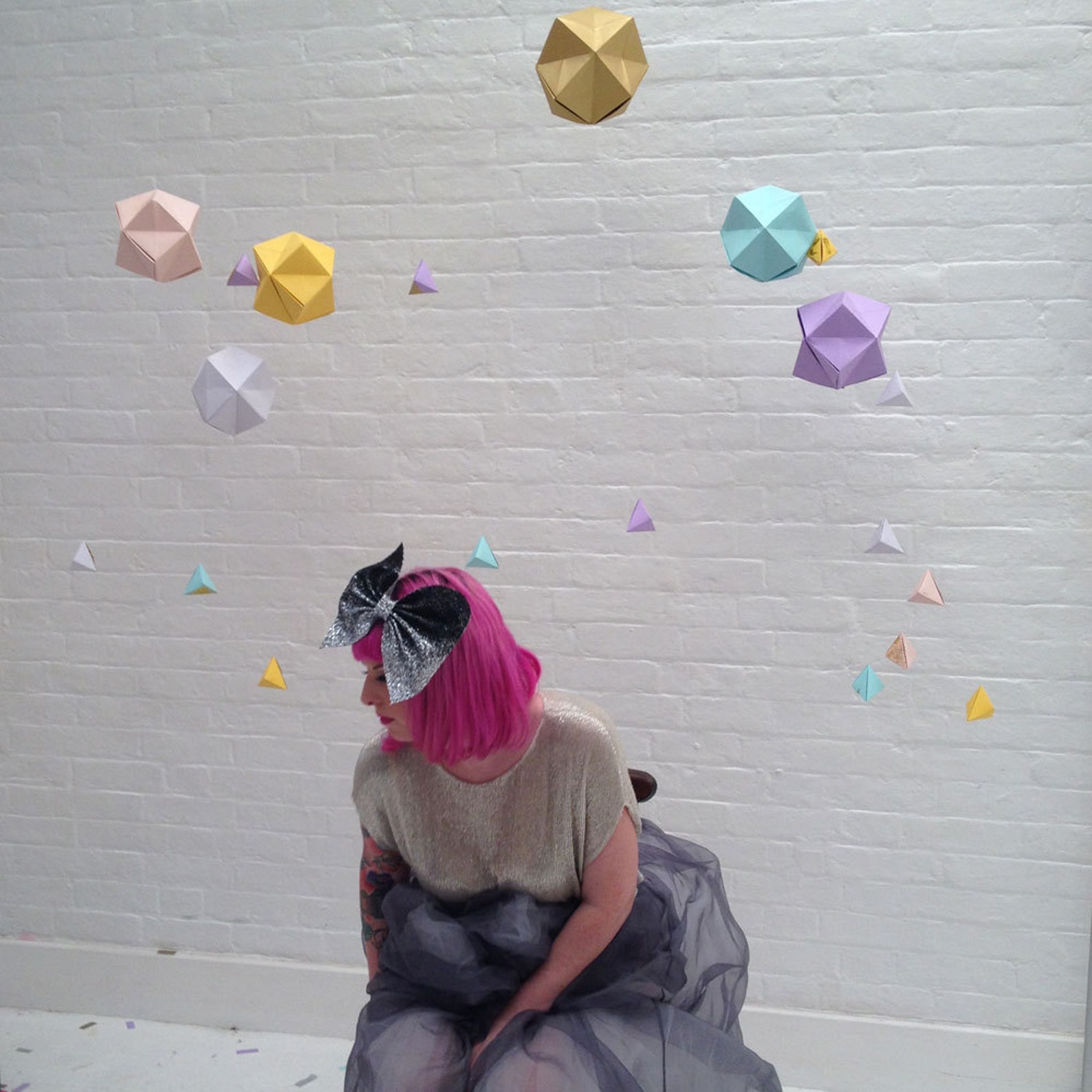 Geometric Origami Paper Hanging Backdrop, Wedding Decoration - Etsy