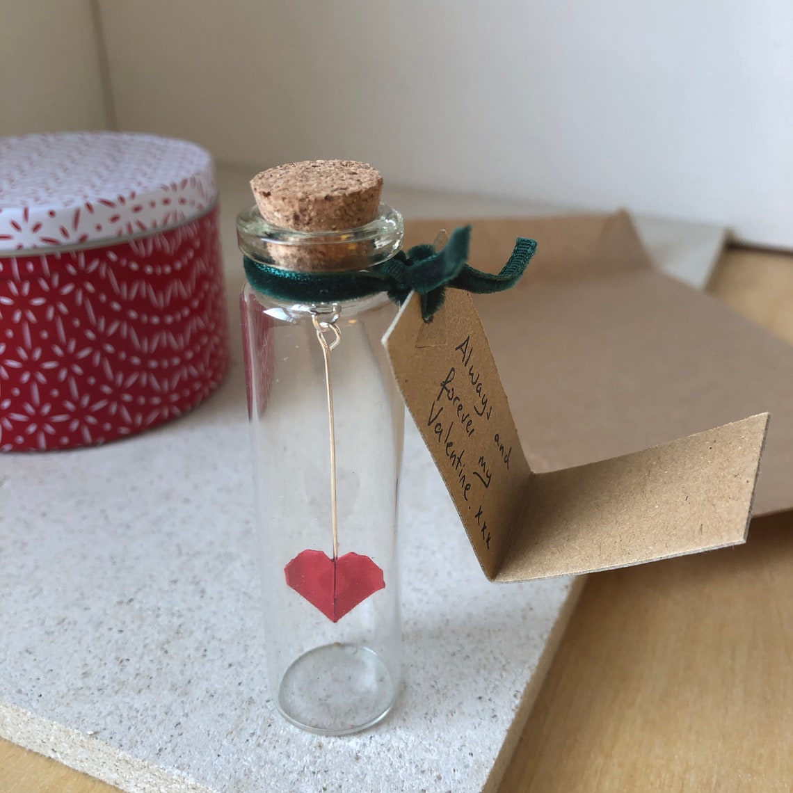 Mini Heart Bottle Token Gift - Etsy