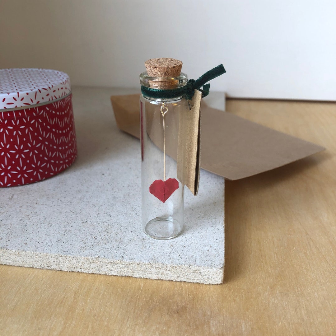 Mini Heart Bottle Token Gift - Etsy