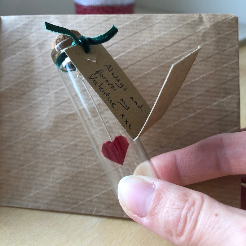 Mini Heart Bottle Token Gift - Etsy