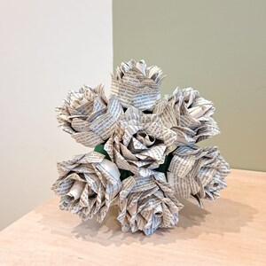 Personalised 1st Wedding Anniversary Paper Rose, Typewriter Inspired ...
