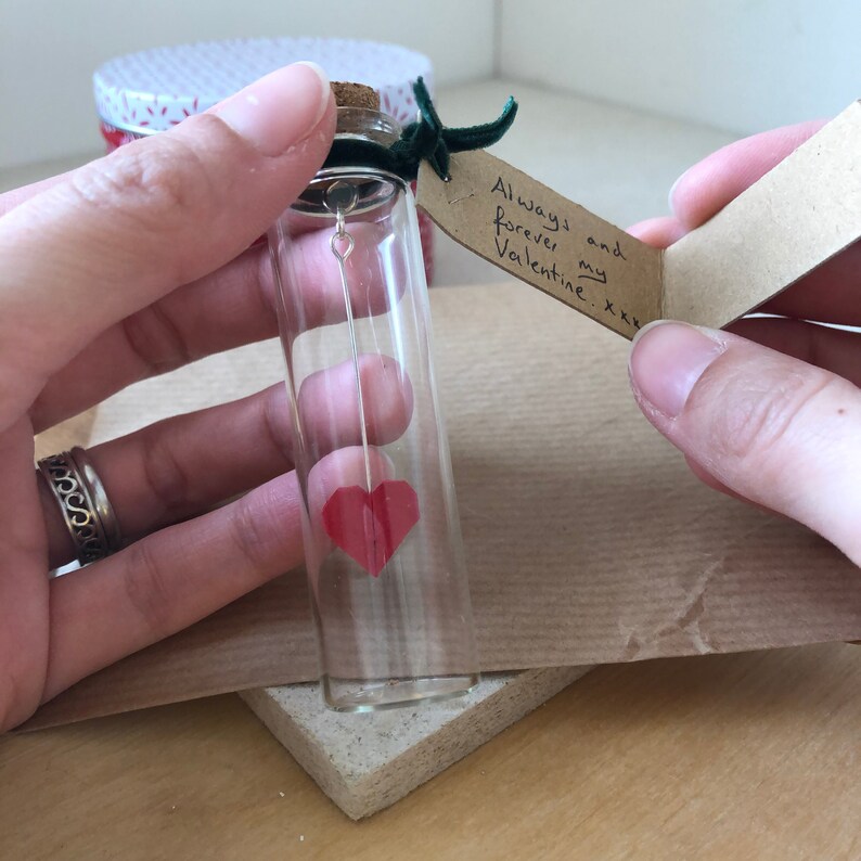 Mini Heart Bottle Token Gift - Etsy