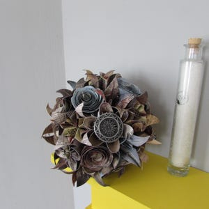 Steampunk Mixed Flowers Paper Origami Bouquet - Etsy
