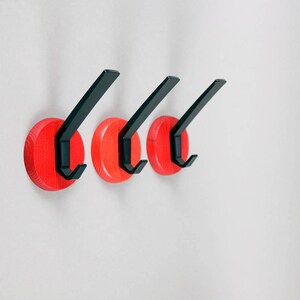 Vintage Red Hook Mid Century Modern Coat Hook Red Round Coat - Etsy