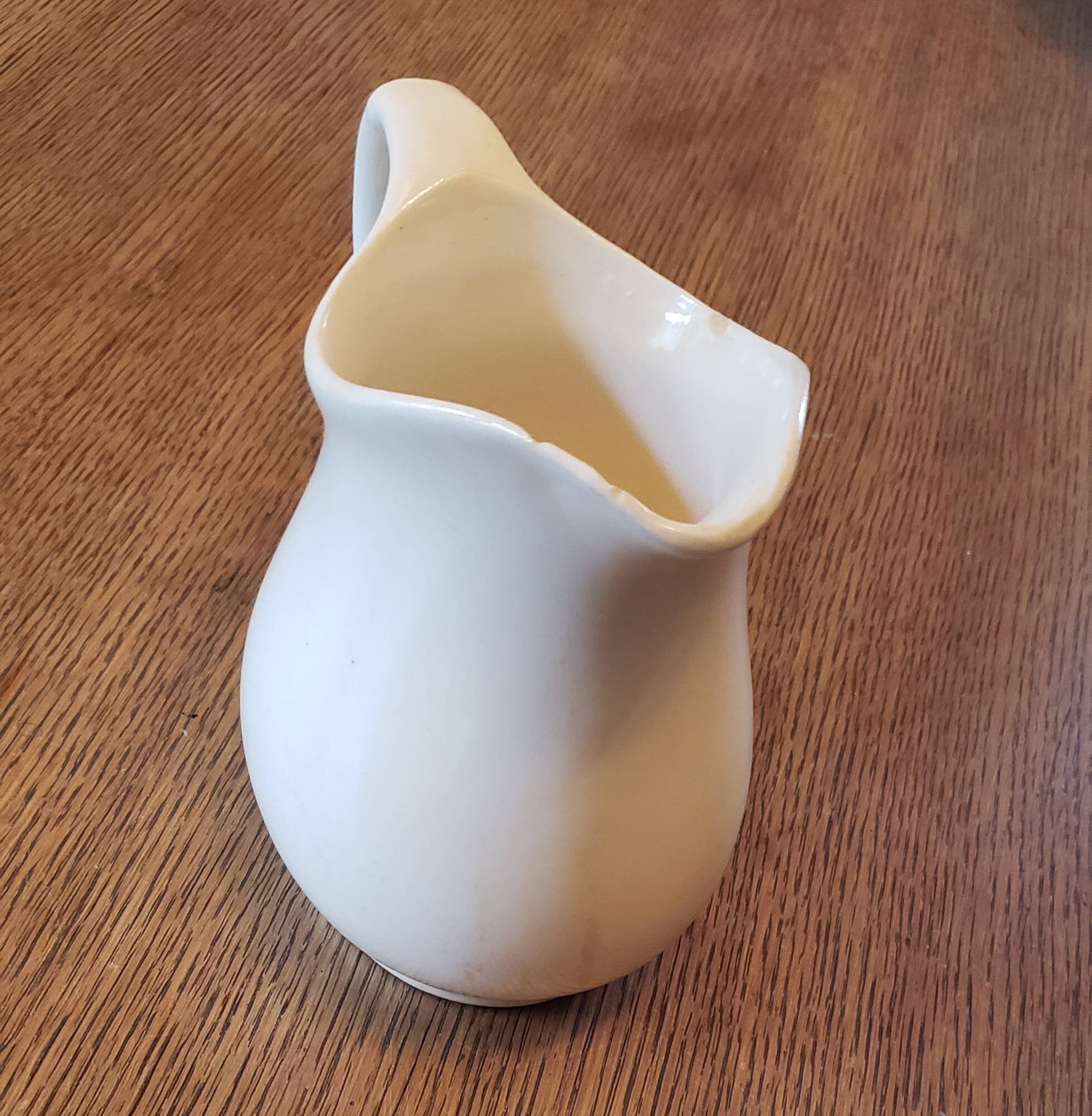 Unmarked Off-white Pitcher - Etsy