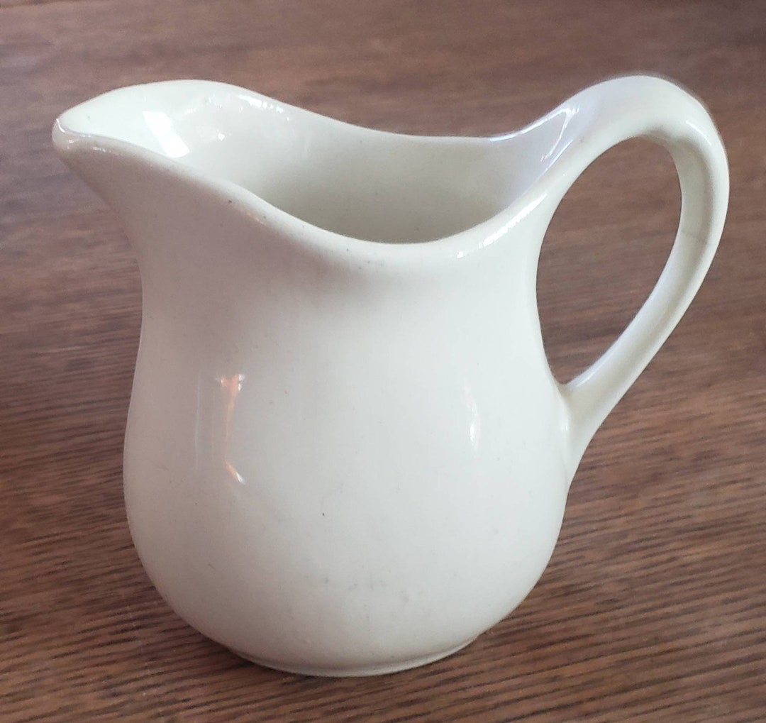 Farmhouse Unmarked Off-white Pitcher - Etsy