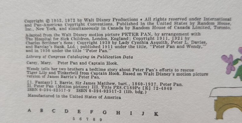 Walt Disney's Peter Pan and Captain Hook 1972 - Etsy