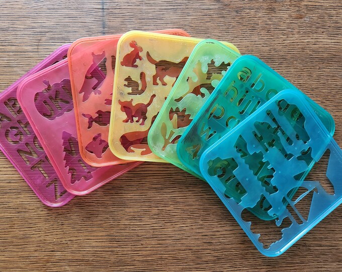 Tupperware Stencil Art Set of 7 - Etsy