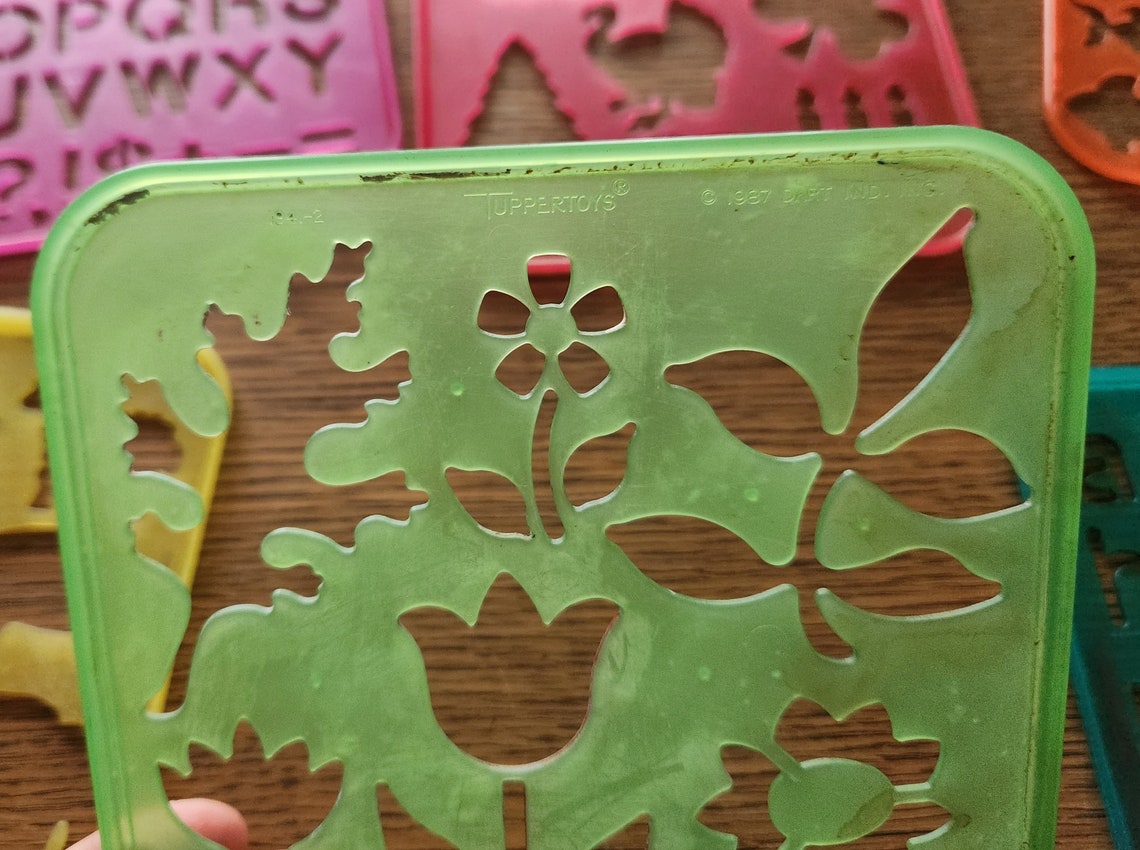 Tupperware Stencil Art Set of 7 - Etsy