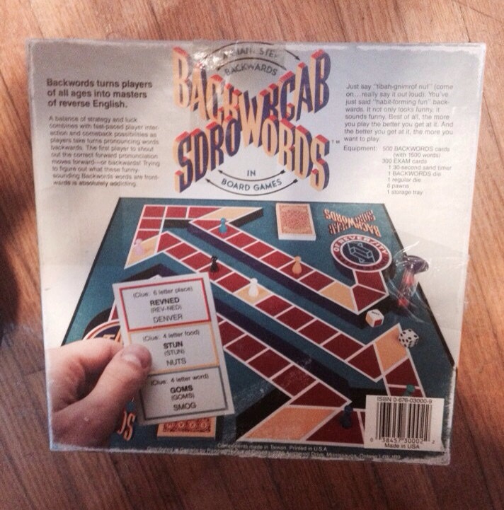 Backwords Sdrowkcab Game - Etsy