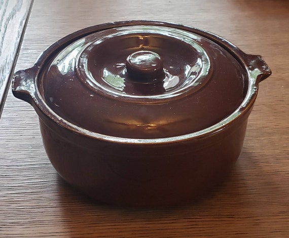 Brown Stoneware Casserole Dish - Etsy