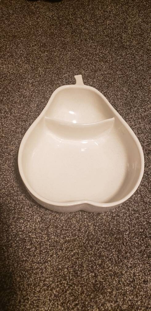 Mid-century Pfaltzgraff Keystone Pottery Pear Shaped Chip and Dip Tray ...