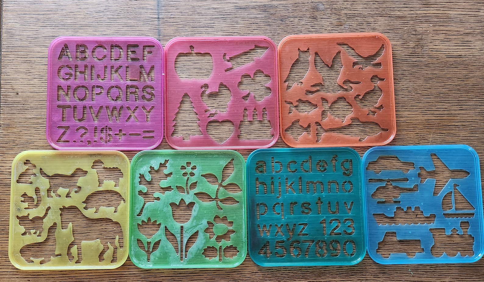 Tupperware Stencil Art Set of 7 - Etsy
