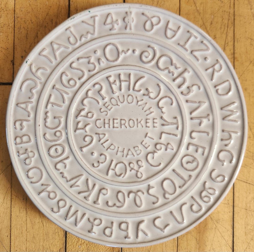 Sequoyah Cherokee Alphabet Trivet White Frankoma - Etsy