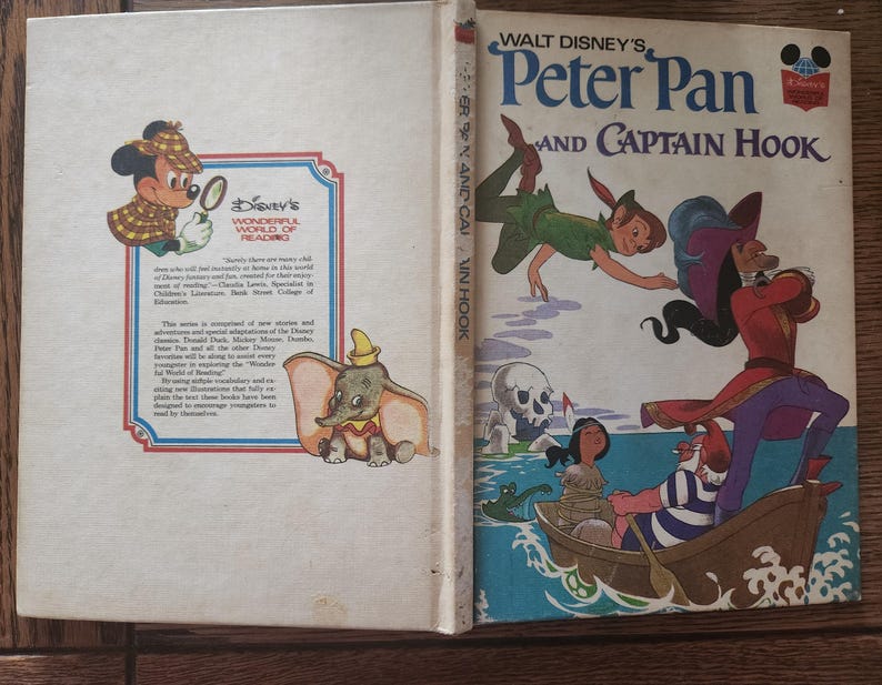 Walt Disney's Peter Pan and Captain Hook 1972 - Etsy