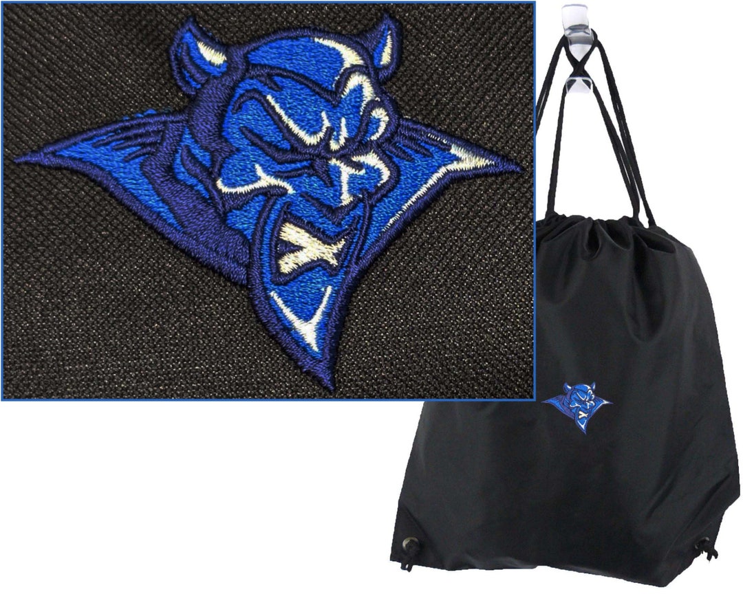 Blue Devil Sports Team Mascot Monogram on Backpack Personalized Cinch ...