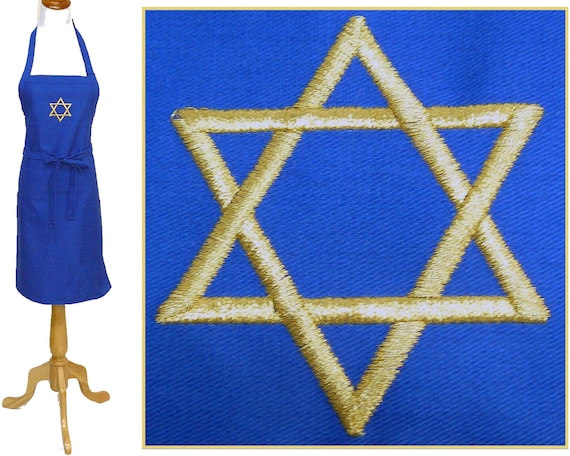 Jewish Star Youth or Adult Size Apron Jewish Celebration Monogram ...