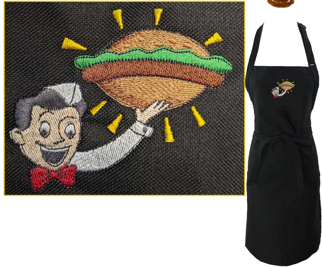 Hamburger Waiter Monogram on Apron Personalized Custom Embroidered ...