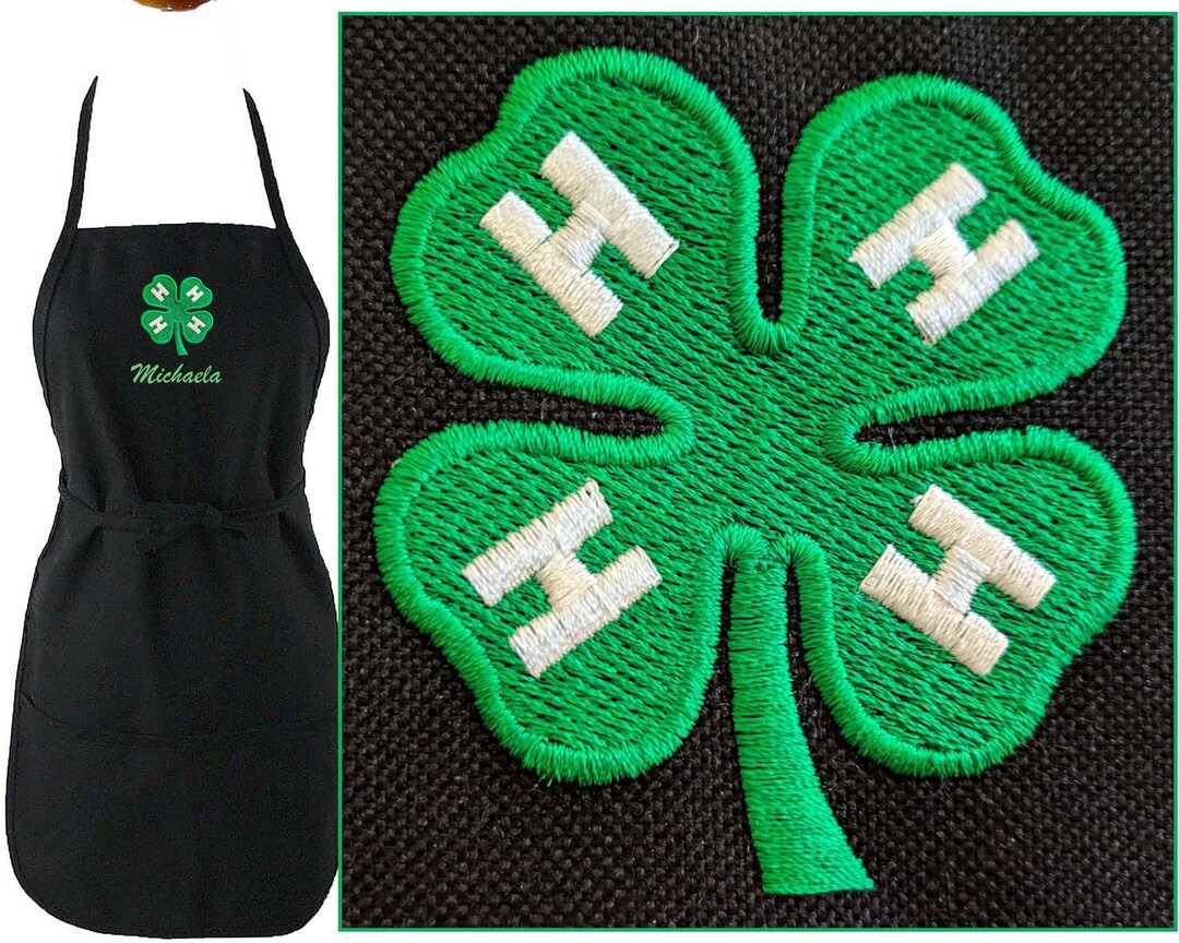 4H Embroidery on Apron Personalized Monogram Youth or Adult Size ...