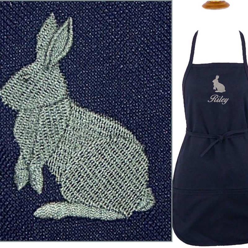 Embroidered Apron Bunny - Etsy