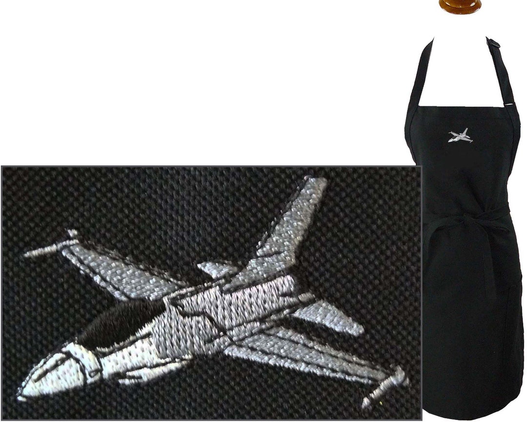 Jet Fighter F-16 Aircraft Monogram on Apron Personalized Kitchen Chef ...
