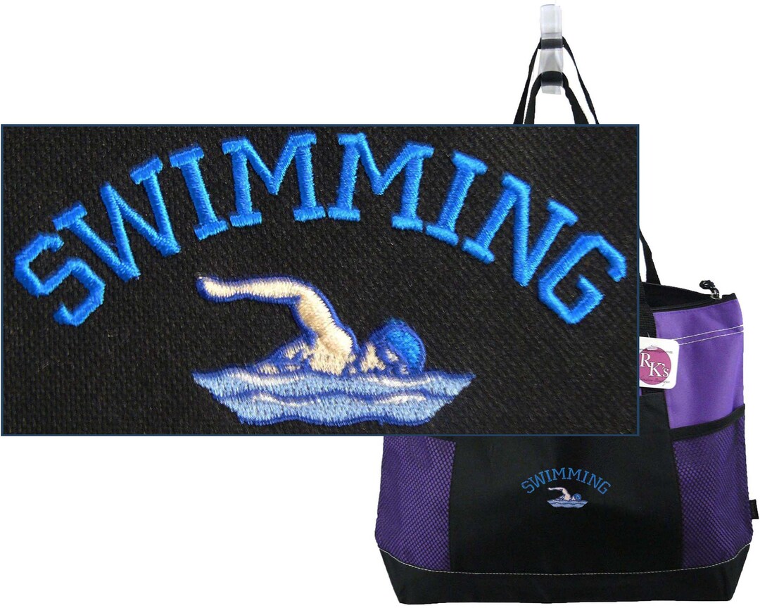 Swimming Monogram Bag Swim Team Custom Embroidered Gemline Select ...