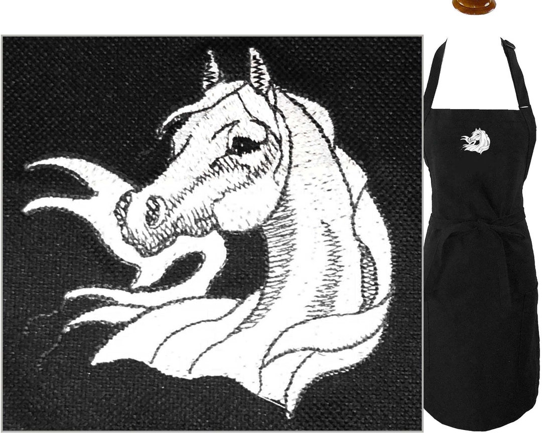 Arabian Horse Monogram on Apron Personalized Adult or Youth Size Artist ...