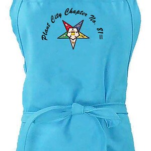 Order of the Eastern Star Monogram on Apron Personalized OES Freemason ...
