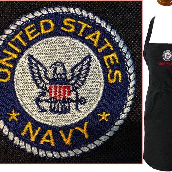 Navy Blue Apron - Etsy