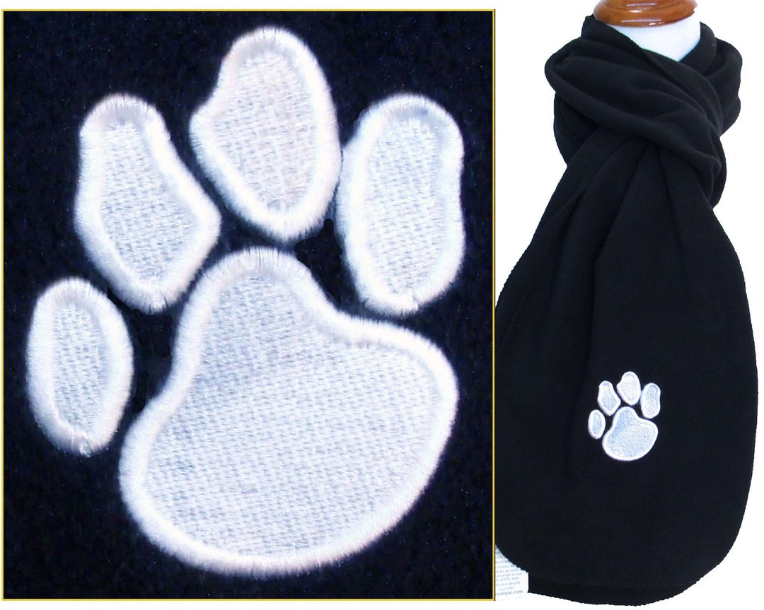 Paw Print Monogram on Scarf Personalized Sports Team Mascot - Etsy
