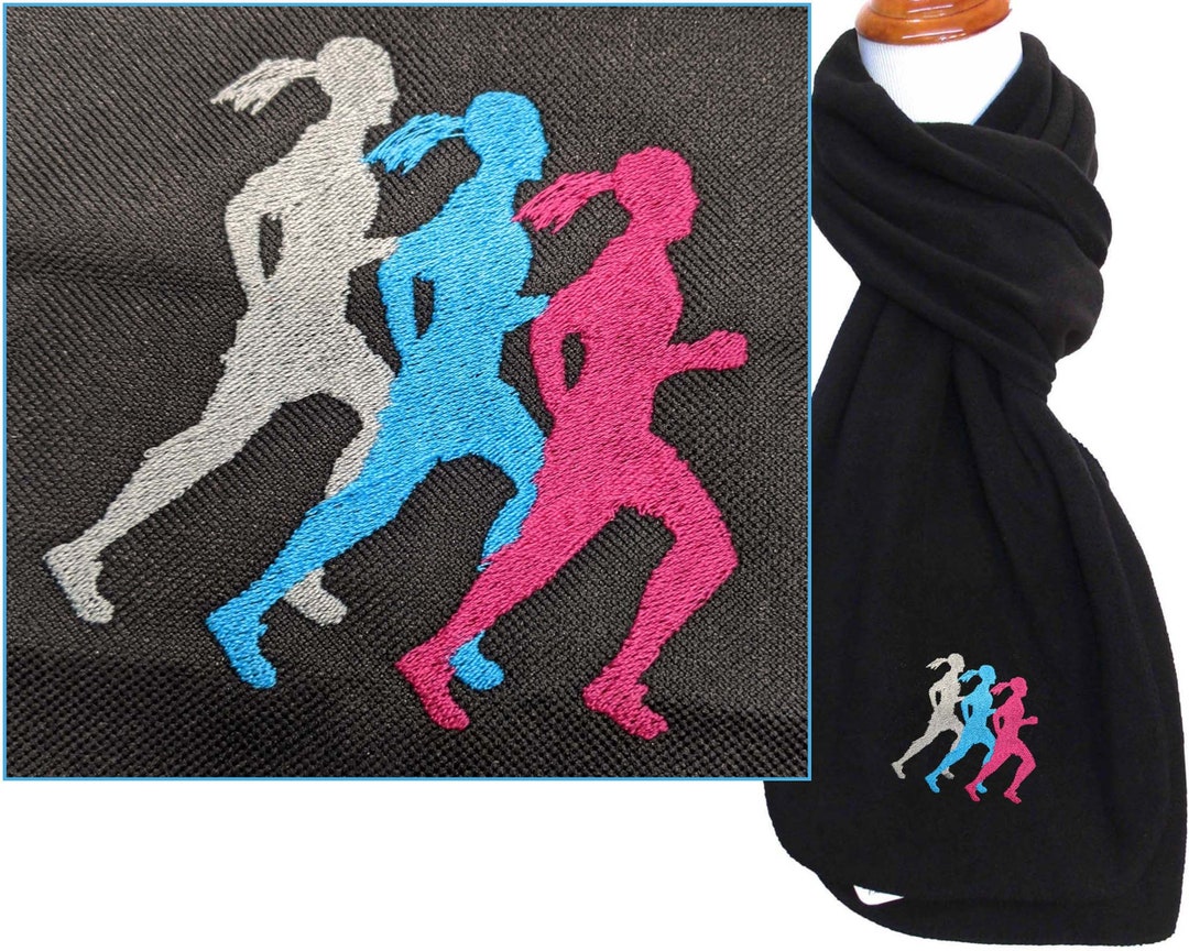 Female Runners Monogram on Scarf Personalized Warm Winter Women Running ...